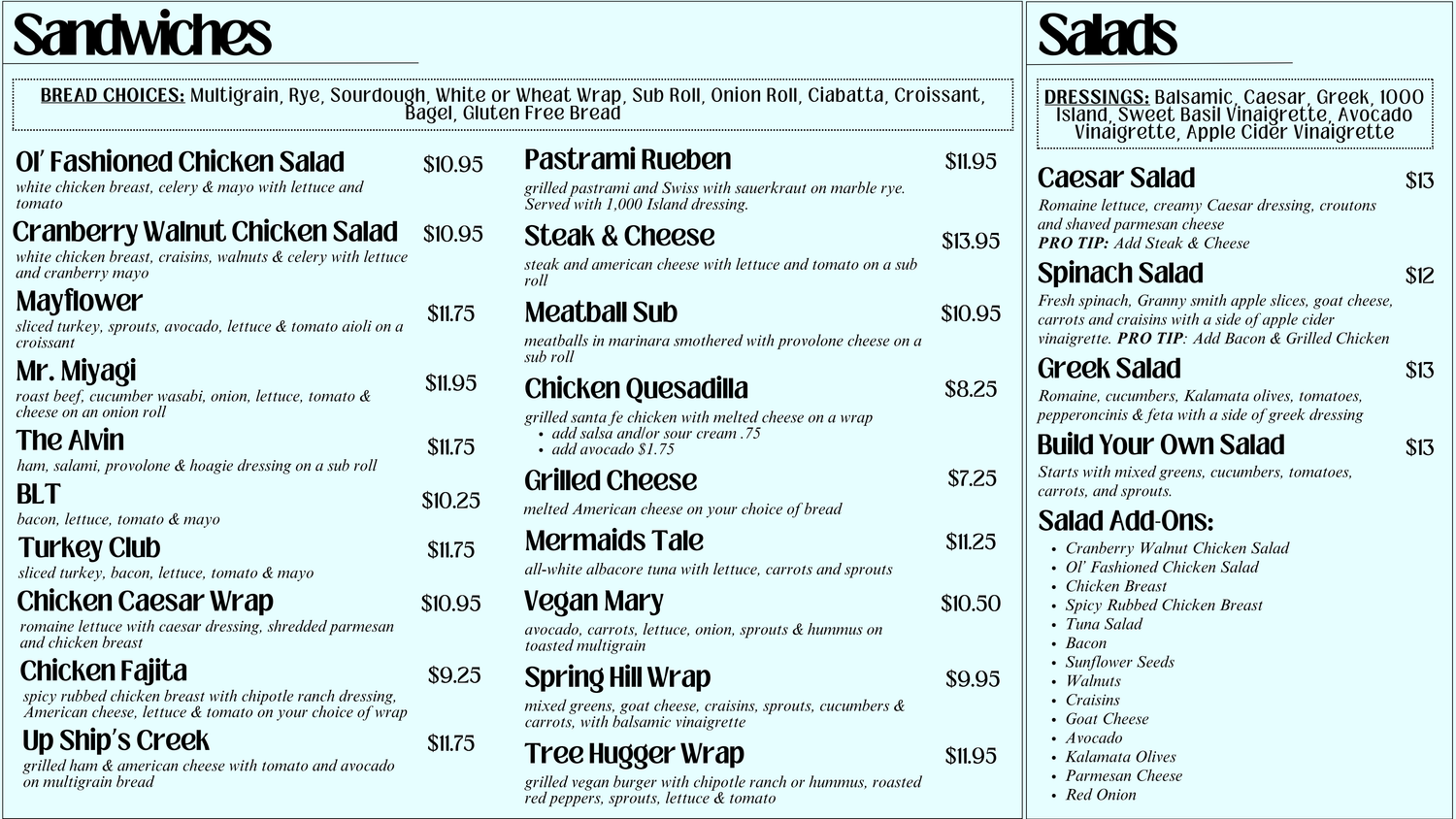 Menus – Daily Brew Coffee House & Lounge