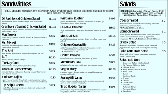 Menus – Daily Brew Coffee House & Lounge