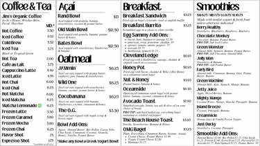Menus – Daily Brew Coffee House & Lounge