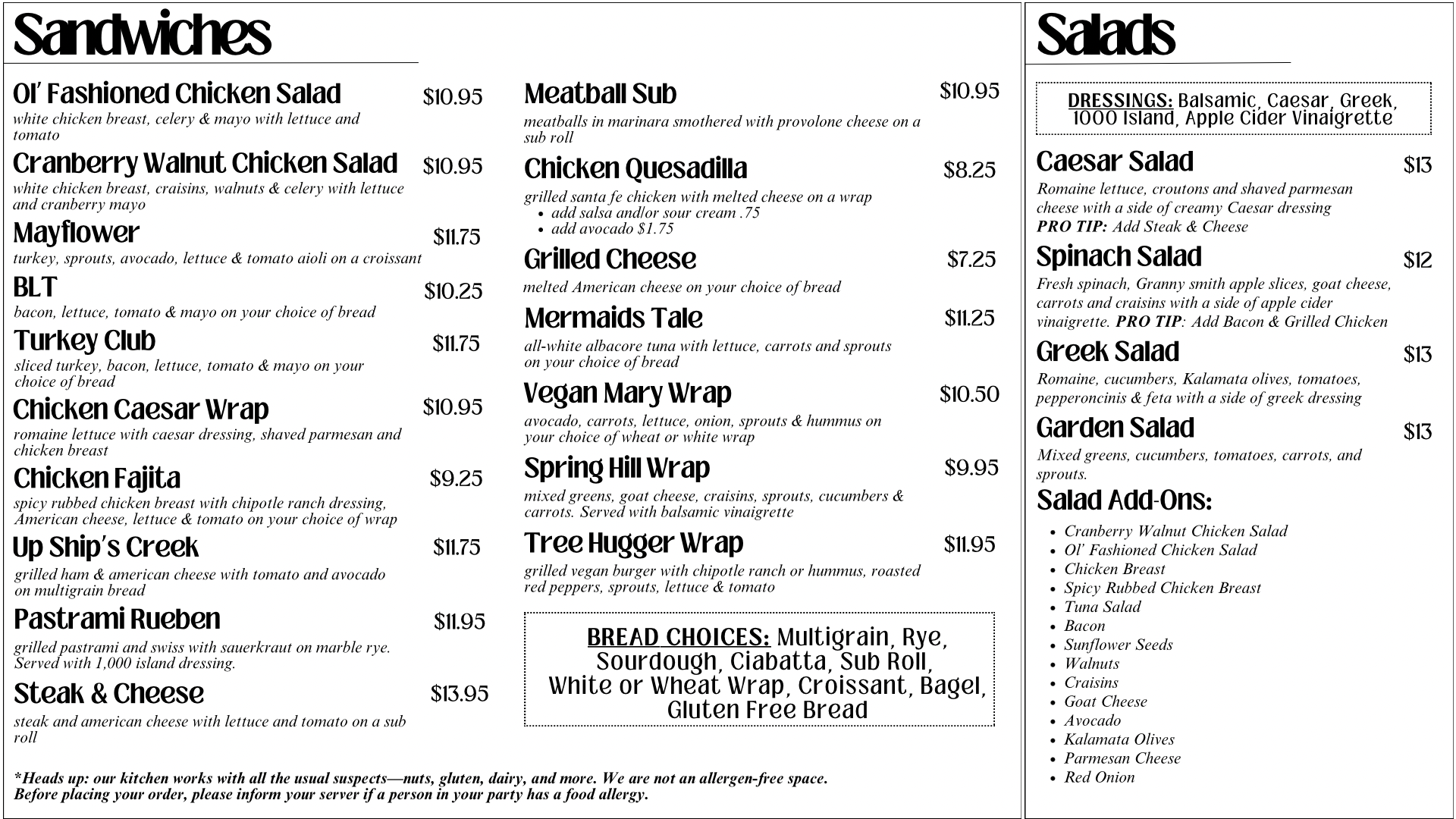 Menus – Daily Brew Coffee House & Lounge